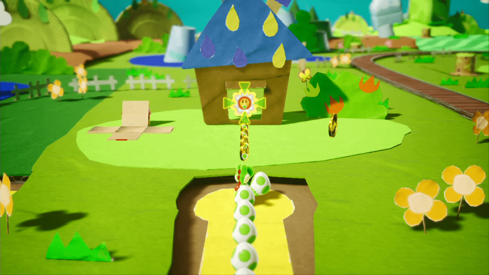 Rail-Yard Run - Yoshi's Crafted World Walkthrough - Neoseeker