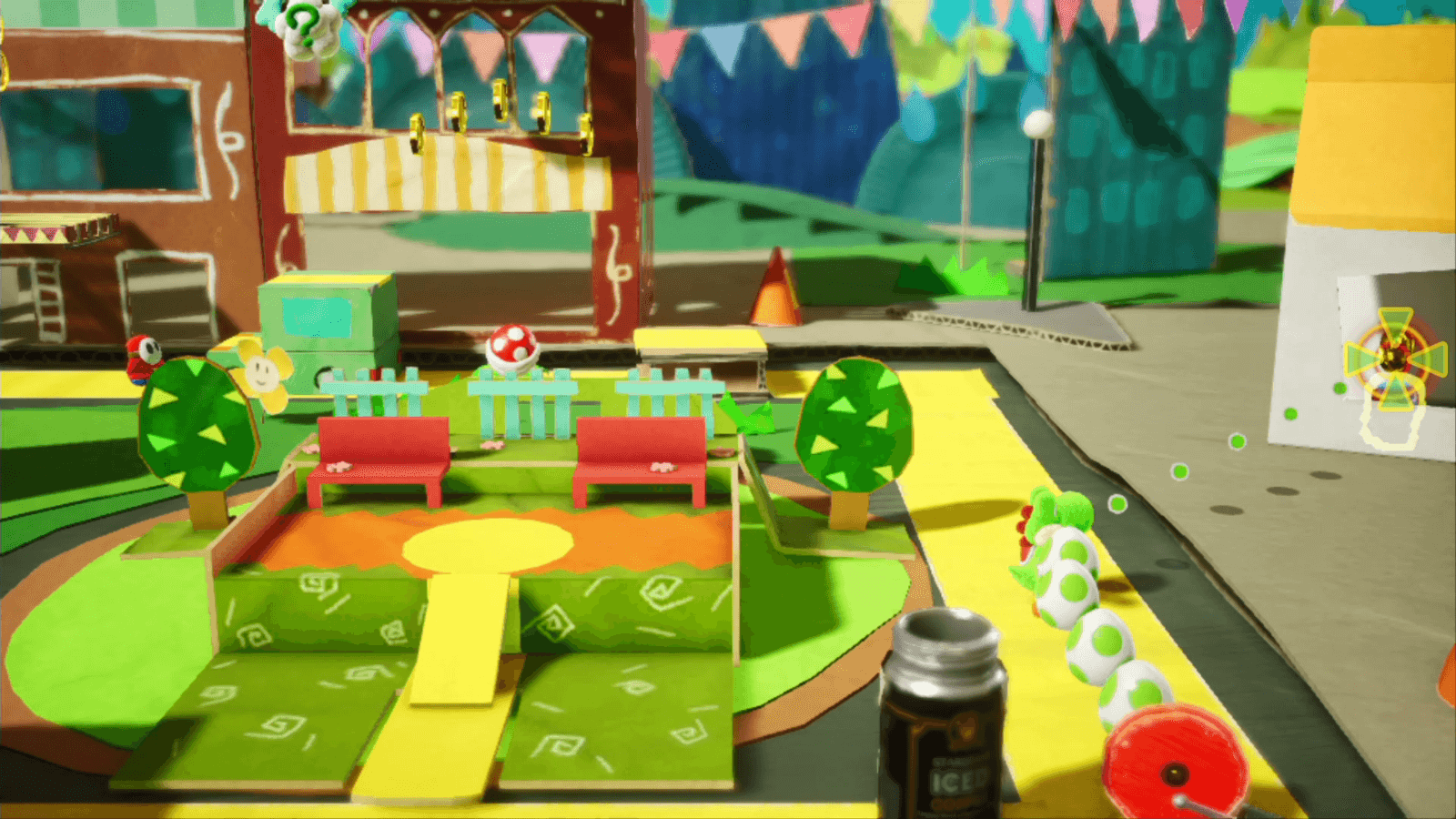 Rail-Yard Run - Yoshi's Crafted World Walkthrough - Neoseeker