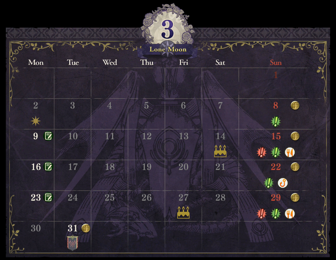 Month 3 - Free Time (Silver Snow) - Fire Emblem: Three Houses ...