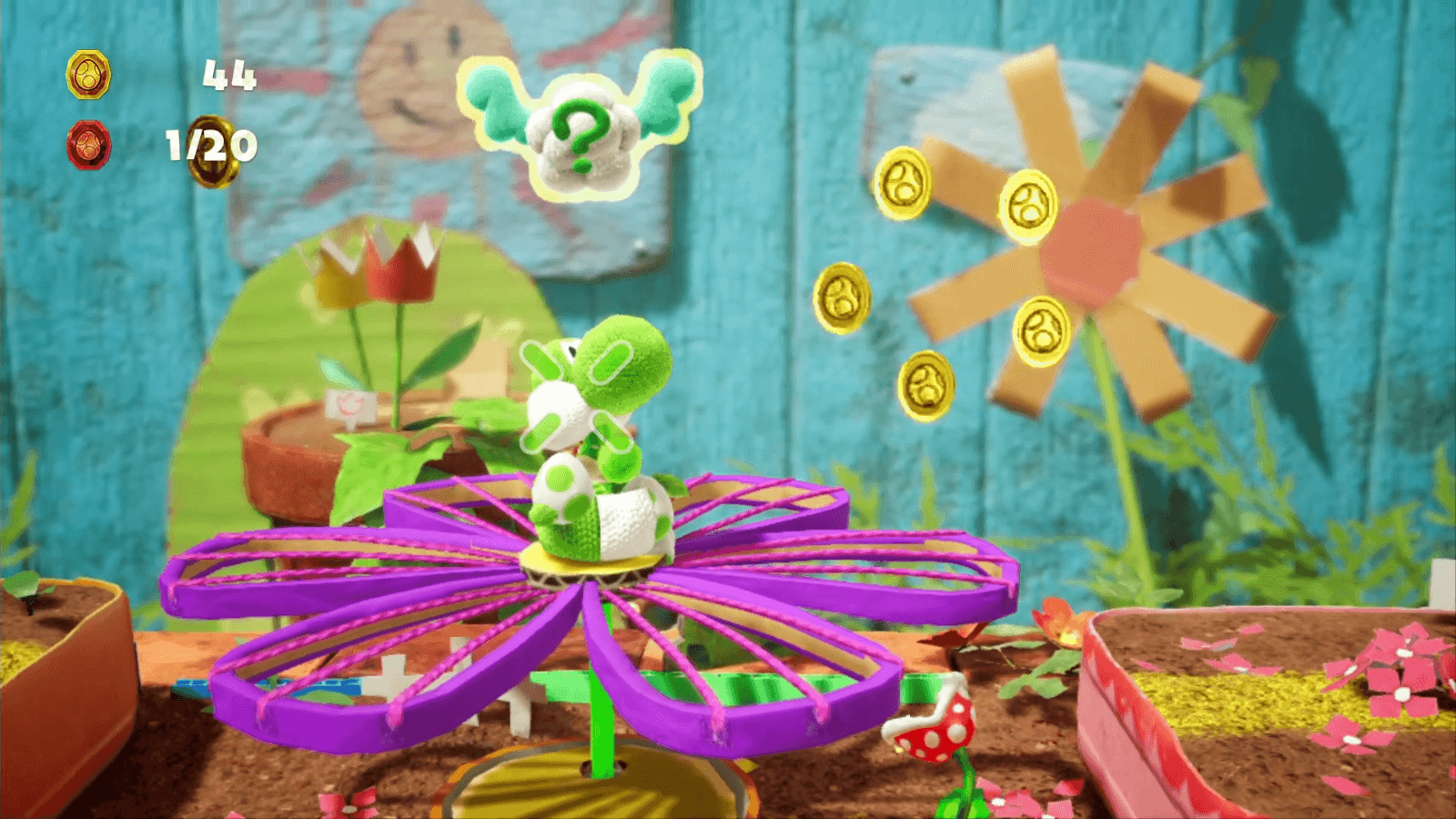Spring Sprung Trail - Yoshi's Crafted World Walkthrough - Neoseeker