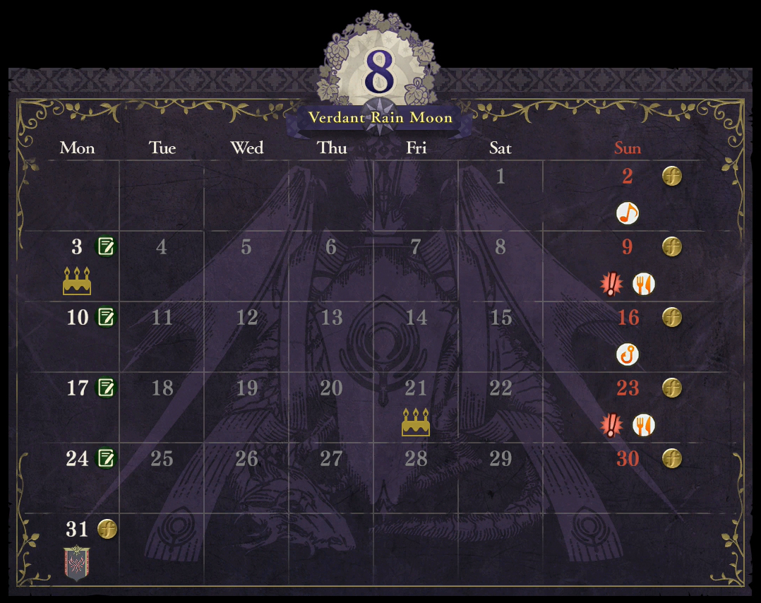 Month 8 - Free Time (Silver Snow) - Fire Emblem: Three Houses ...