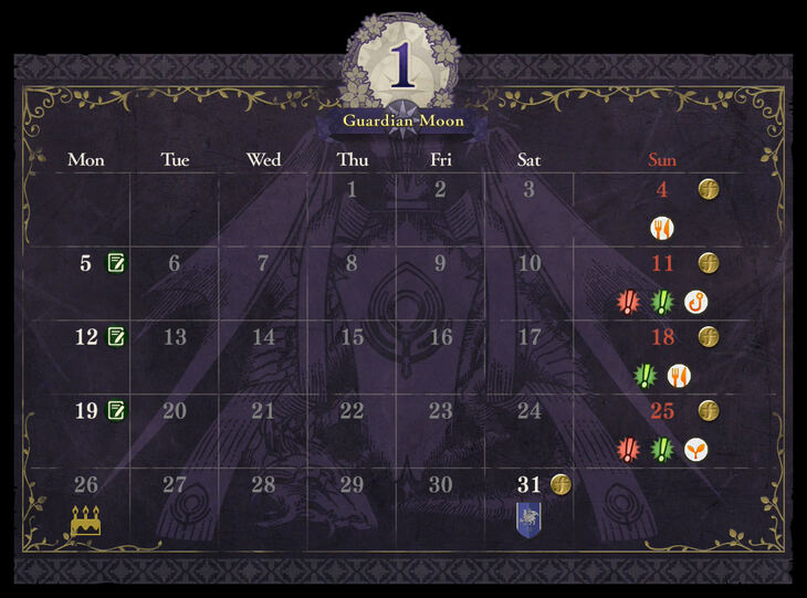 Month 1 - Free Time (Azure Moon) - Fire Emblem: Three Houses ...