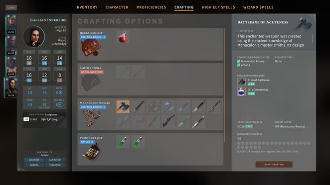 Crafting Recipes (Magic Items) guide - Solasta: Crown of the Magister ...