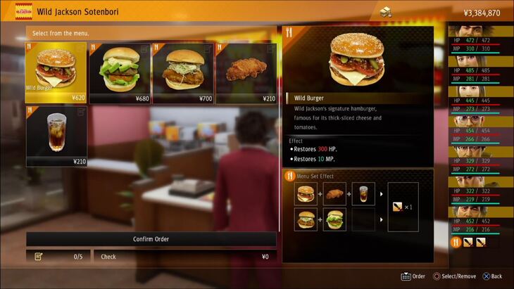 Meal Combo Guide (Sotenbori) - Yakuza: Like a Dragon - Neoseeker
