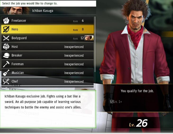 Character (Unique) Jobs - Yakuza: Like a Dragon Walkthrough - Neoseeker