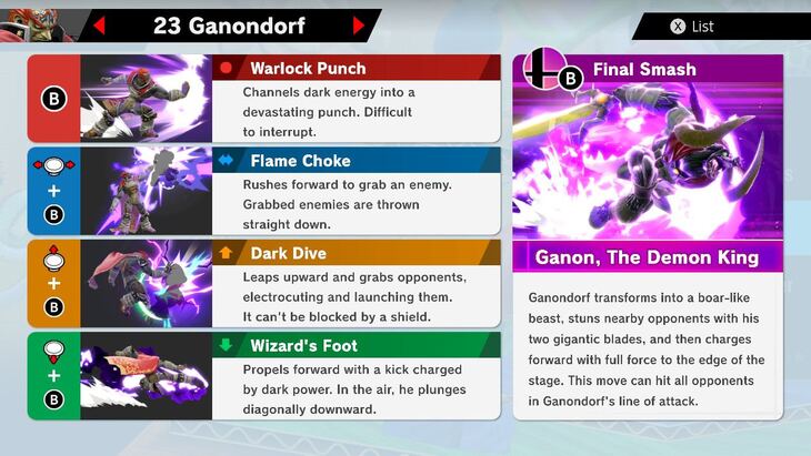Ganondorf - Super Smash Bros. Ultimate Walkthrough - Neoseeker