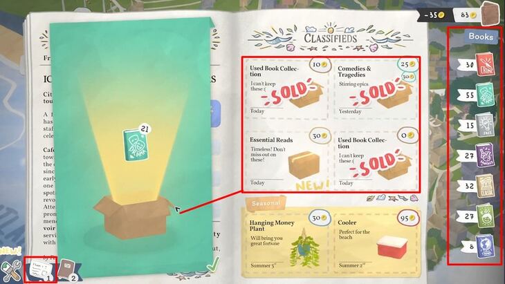 Tiny Bookshop Restocking Books Guide - Neoseeker