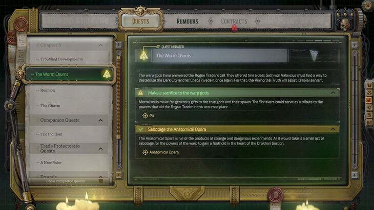 Rogue Trader - The Worm Churns Walkthrough - Warhammer 40,000: Rogue ...