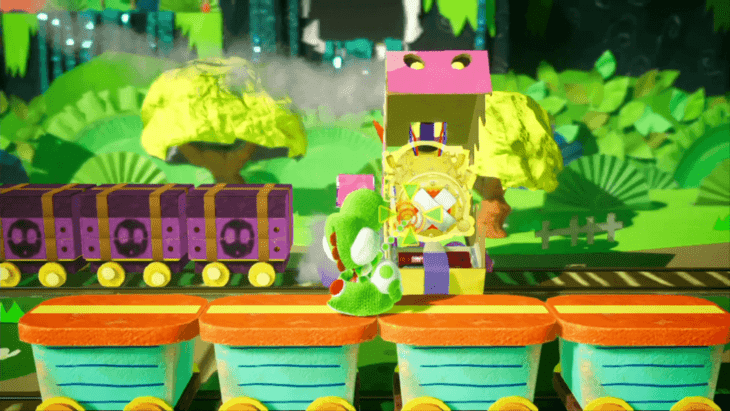 Gator Train Attacks! - Yoshi's Crafted World Walkthrough - Neoseeker