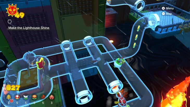 Pipe Path Tower - All Cat Shine Locations - Bowser's Fury Walkthrough ...