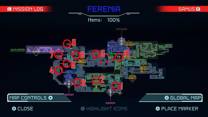 Metroid Dread - Collectathon - Ferenia - Neoseeker