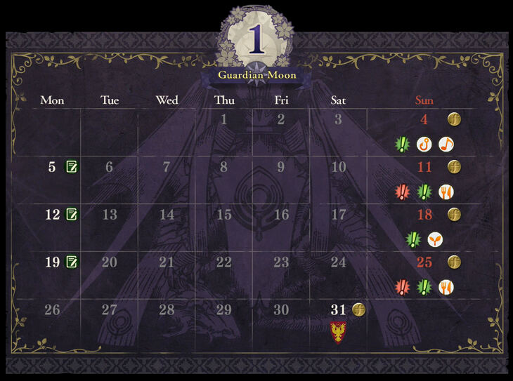 Month 1 - Free Time (Crimson Flower) - Fire Emblem: Three Houses ...