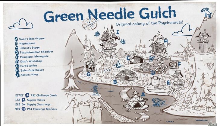 PSI Challenge Cards - Green Needle Gulch - Psychonauts 2 Walkthrough ...