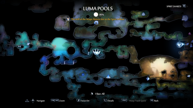 Luma Pools - Ori and the Will of the Wisps Walkthrough - Neoseeker
