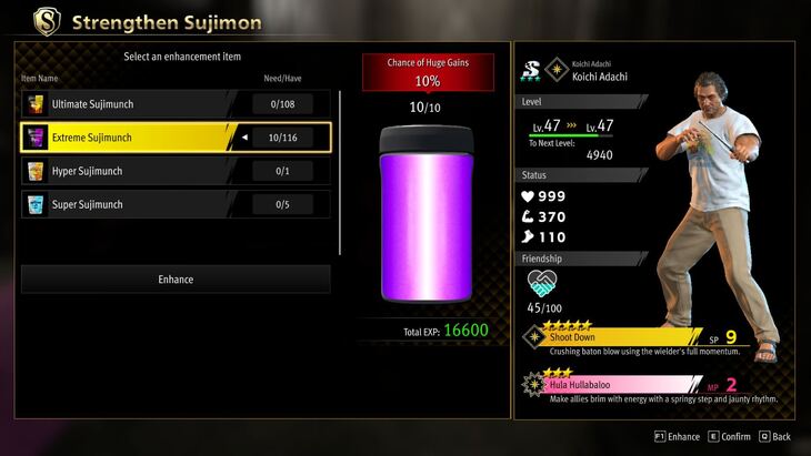 Sujimon Enhancements - Like a Dragon: Infinite Wealth Walkthrough ...