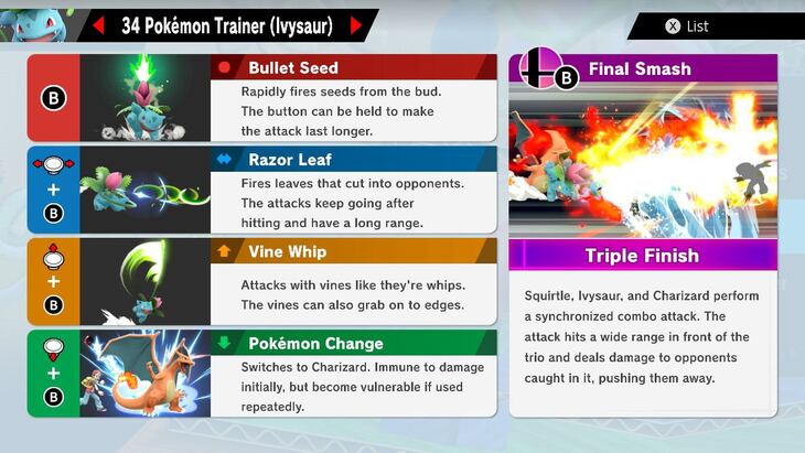 Pokemon Trainer - Super Smash Bros. Ultimate Walkthrough - Neoseeker
