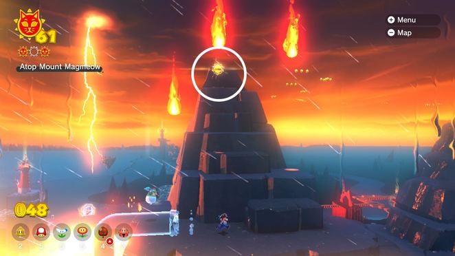 Mount Magmeow - All Cat Shine Locations - Bowser's Fury - Neoseeker