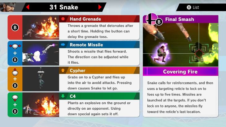Snake - Super Smash Bros. Ultimate Walkthrough - Neoseeker
