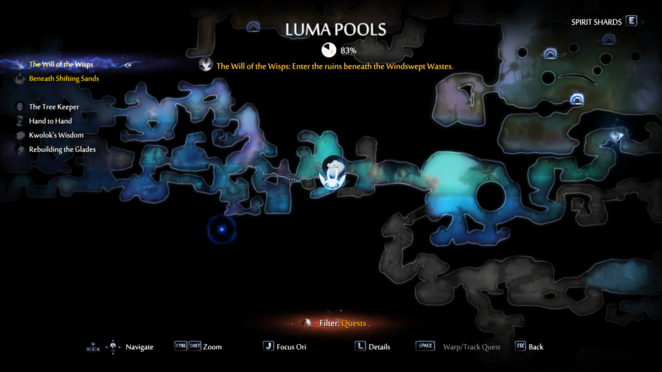 Luma Pools - Ori and the Will of the Wisps Walkthrough - Neoseeker