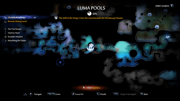Luma Pools - Ori and the Will of the Wisps Walkthrough - Neoseeker