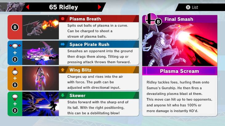 Ridley - Super Smash Bros. Ultimate Walkthrough - Neoseeker