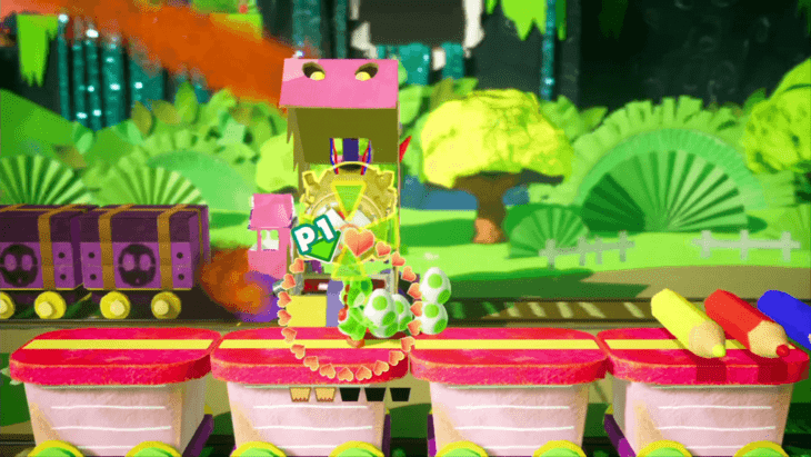 Gator Train Attacks! - Yoshi's Crafted World Walkthrough - Neoseeker