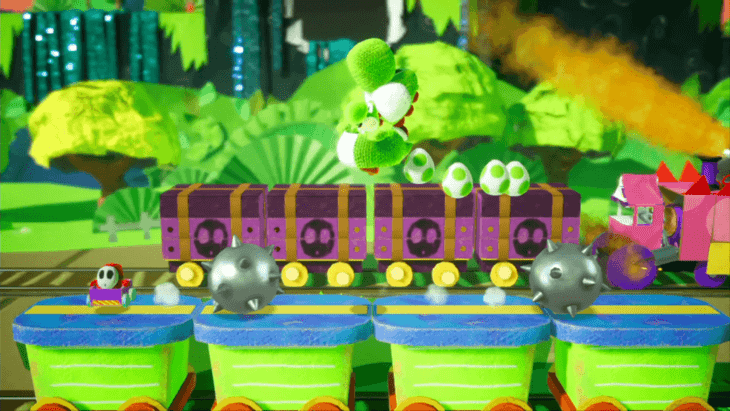 Gator Train Attacks! - Yoshi's Crafted World Walkthrough - Neoseeker