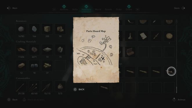 The Siege of Paris - Treasure Hoard Map Locations - Assassin's Creed ...