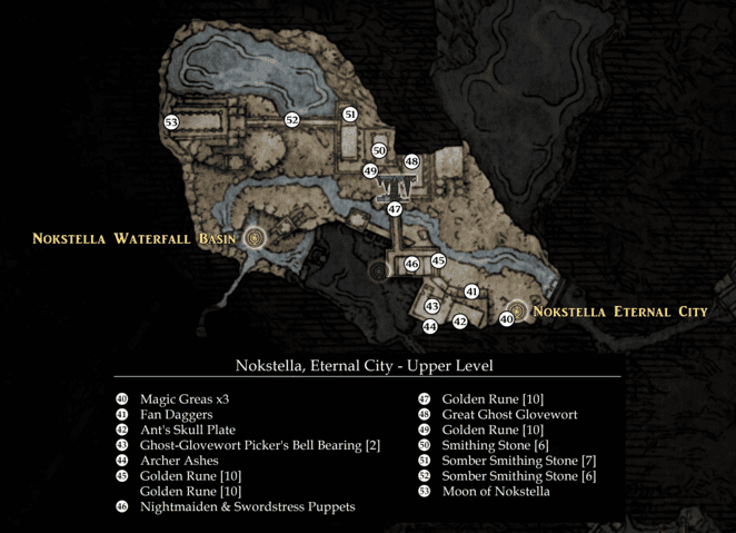 Map: Nokstella, Eternal City - Elden Ring Walkthrough - Neoseeker