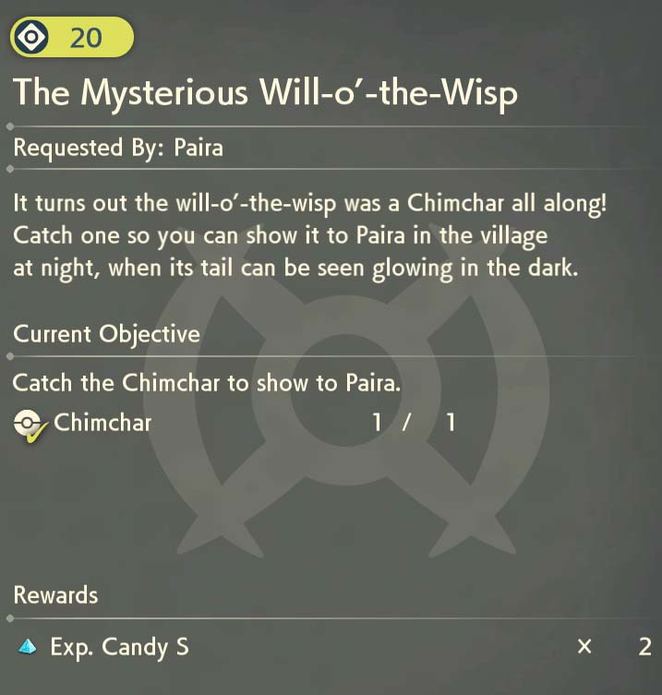 The Mysterious Will-o'-the-Wisp Request Guide - Pokémon Legends: Arceus ...
