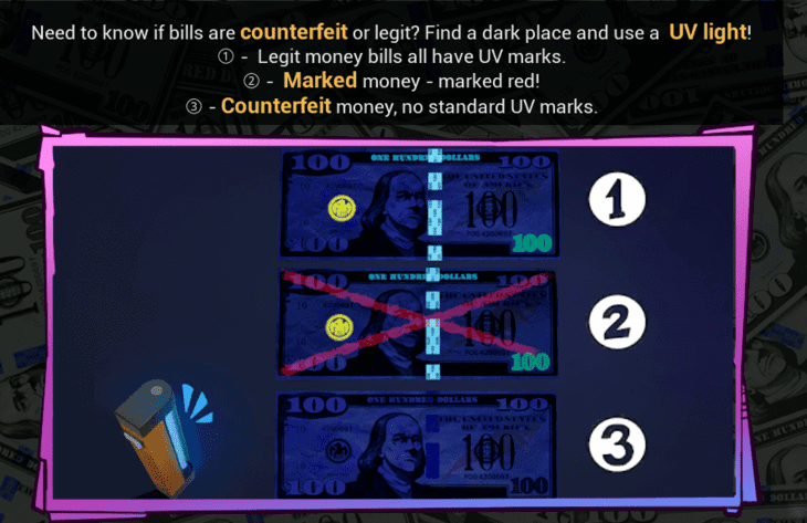 Cash Cleaner Simulator - How To Identify Marked Bills - Neoseeker