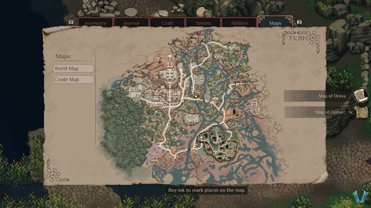 Where to find the World Map - Drova - Forsaken Kin Walkthrough - Neoseeker