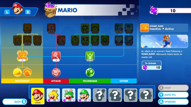 Skill Tree - Mario + Rabbids Kingdom Battle Walkthrough - Neoseeker
