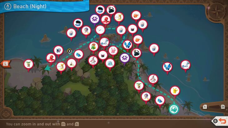 Beach - Night - New Pokémon Snap Walkthrough - Neoseeker