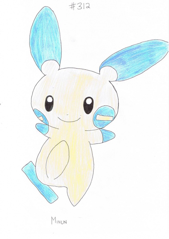 #312 Minun « Pokémon Fanart