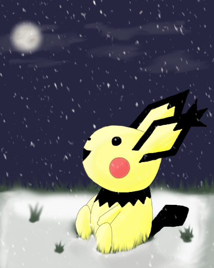 Pichu - Look at the snow « Pokémon Fanart