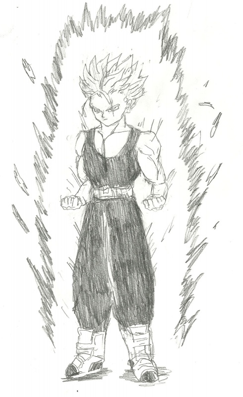 Powering up Trunks « Dragon Ball Z Fanart