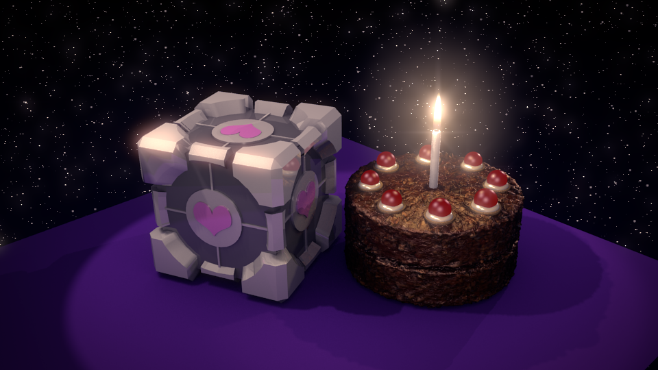 Companion Cube and Cake from Akaryuu - hosted by Neoseeker