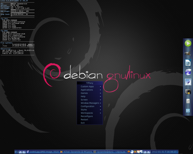 Fluxbox 1.1 Window Manager on Debian 6 (Squeeze) from Dynamite - hosted ...