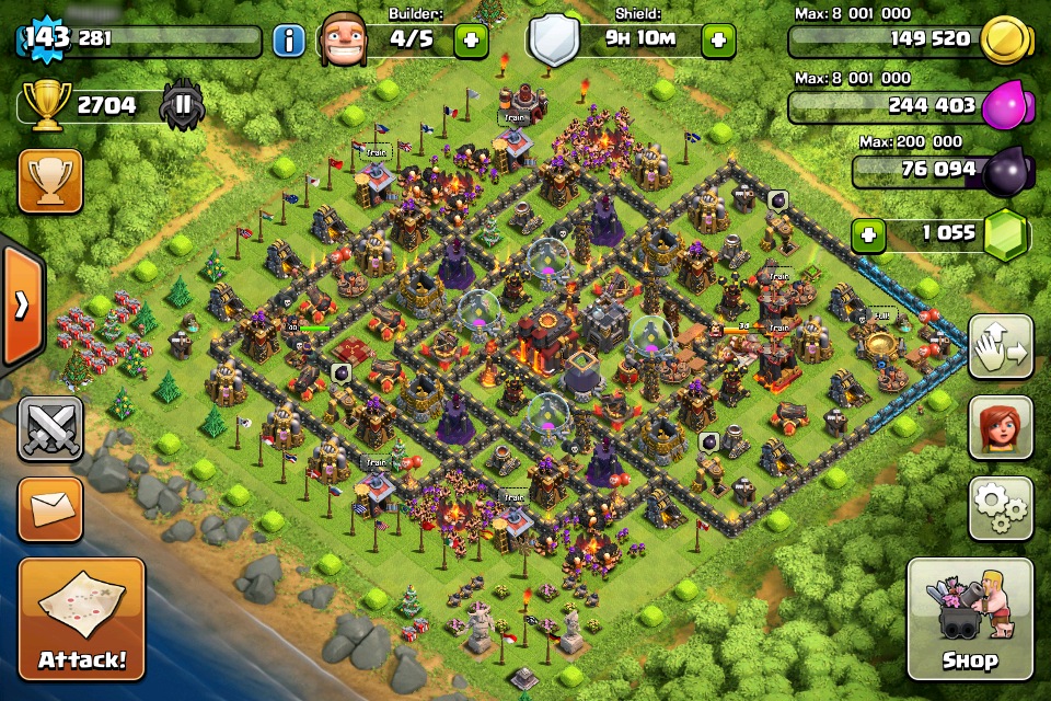 Coc Th 10 Lvl 143, very high maxed base with fews left | iOS | - Clash ...