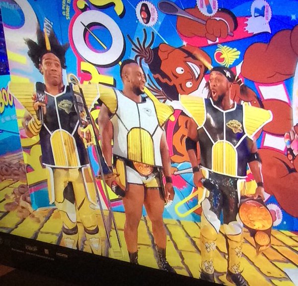 WWE + DBZ = YEEEEESSS!!!! (New Day wears Saiyajin Armor For Their ...