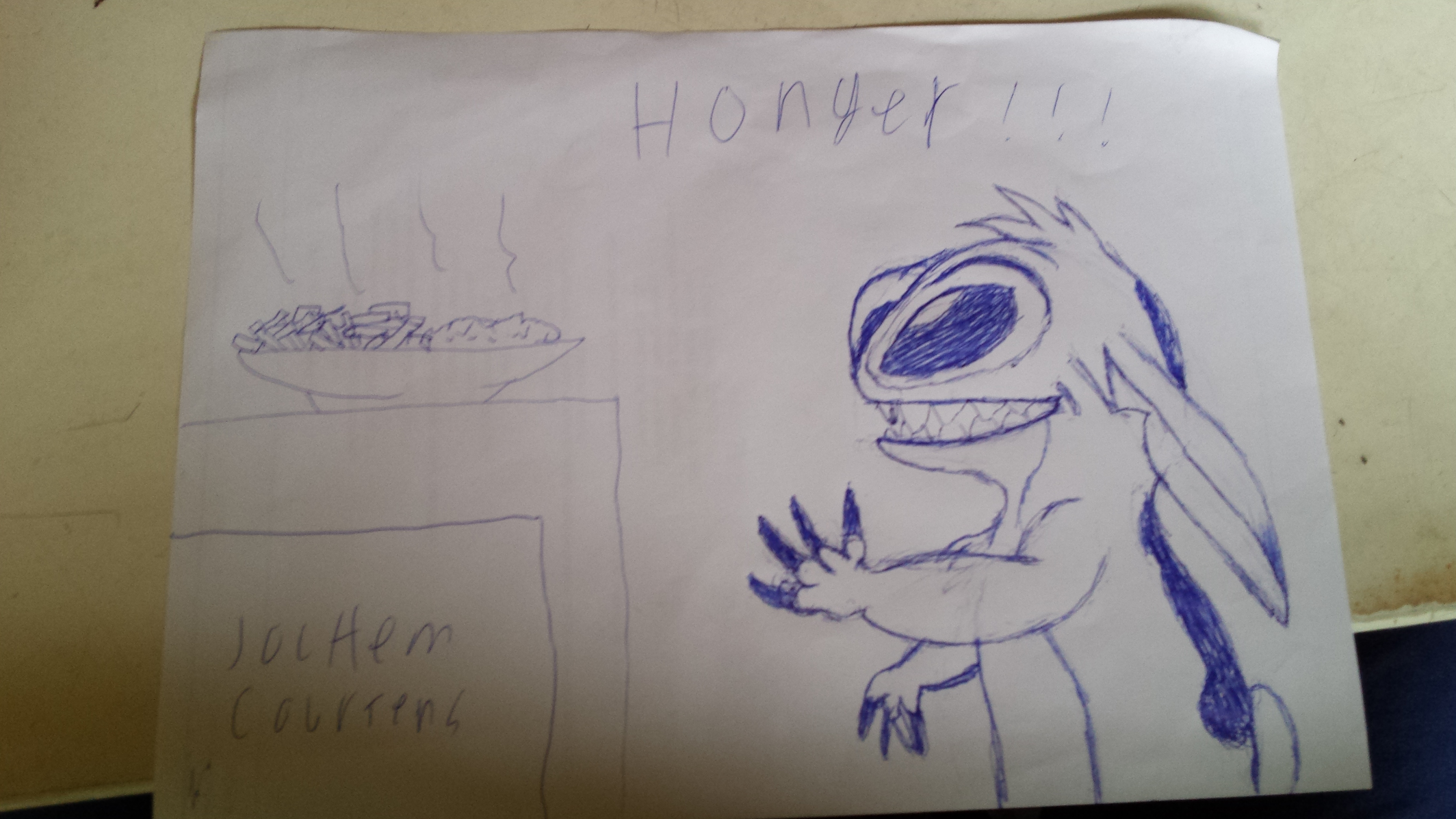 Stitch sketch at boring day a work. from Stitch - hosted by Neoseeker