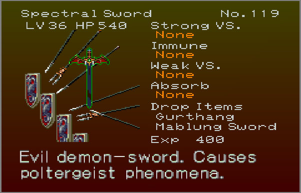 Spectral Sword - Castlevania Wiki - Neoseeker