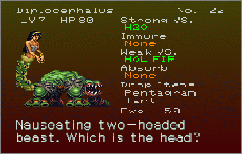 Diplocephalus - Castlevania Wiki - Neoseeker