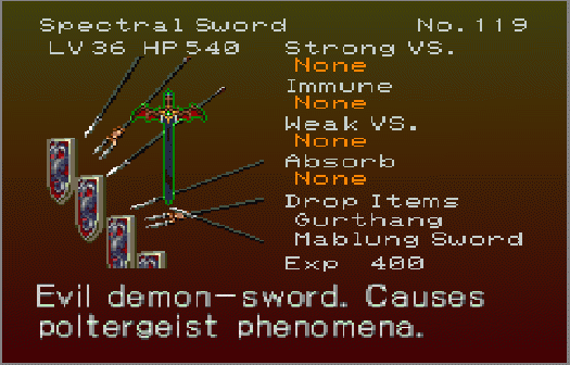Spectral Sword - Castlevania Wiki - Neoseeker