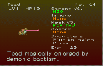 Toad - Castlevania Wiki - Neoseeker