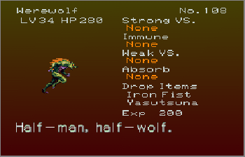 Werewolf (enemy) - Castlevania Wiki - Neoseeker