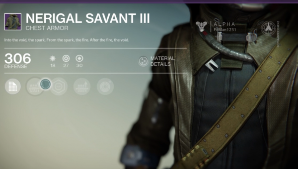 Nerigal Savant III (Chest Armor) - Destiny Wiki - Neoseeker