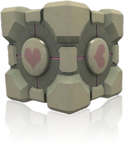 Weighted Companion Cube - Half-Life Wiki - Neoseeker