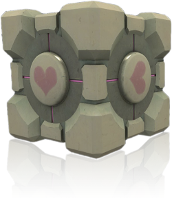 Weighted Companion Cube - Half-Life Wiki - Neoseeker